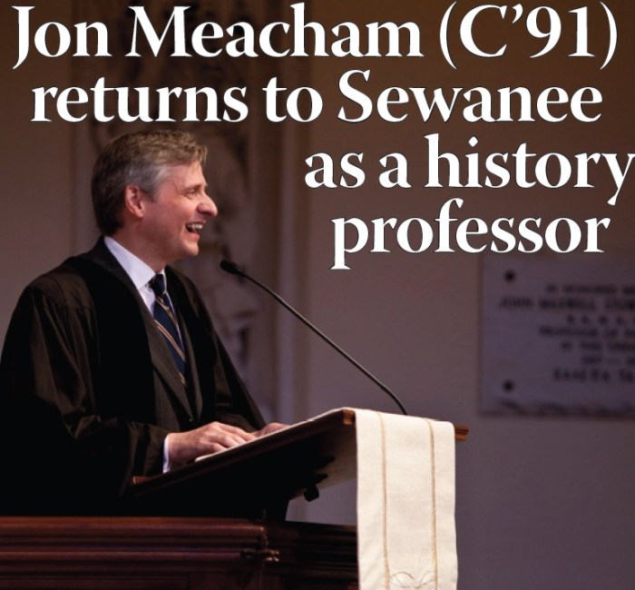 Jon Meacham (C’91) returns to Sewanee as a history professor